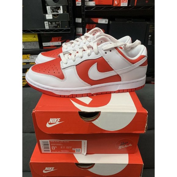 Nike | Shoes | Nike Dunk Low Championship University Red White Dd39160 Mens Sizes | Poshmark